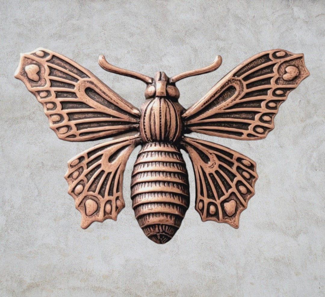 Large Oxidized Copper Butterfly Stamping X 1 - 9074COFFA - Etsy
