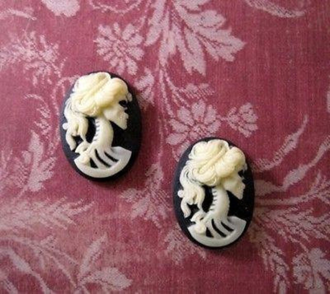 25x18mm Day of Dead Skeleton Cameos 2 L501 - Etsy