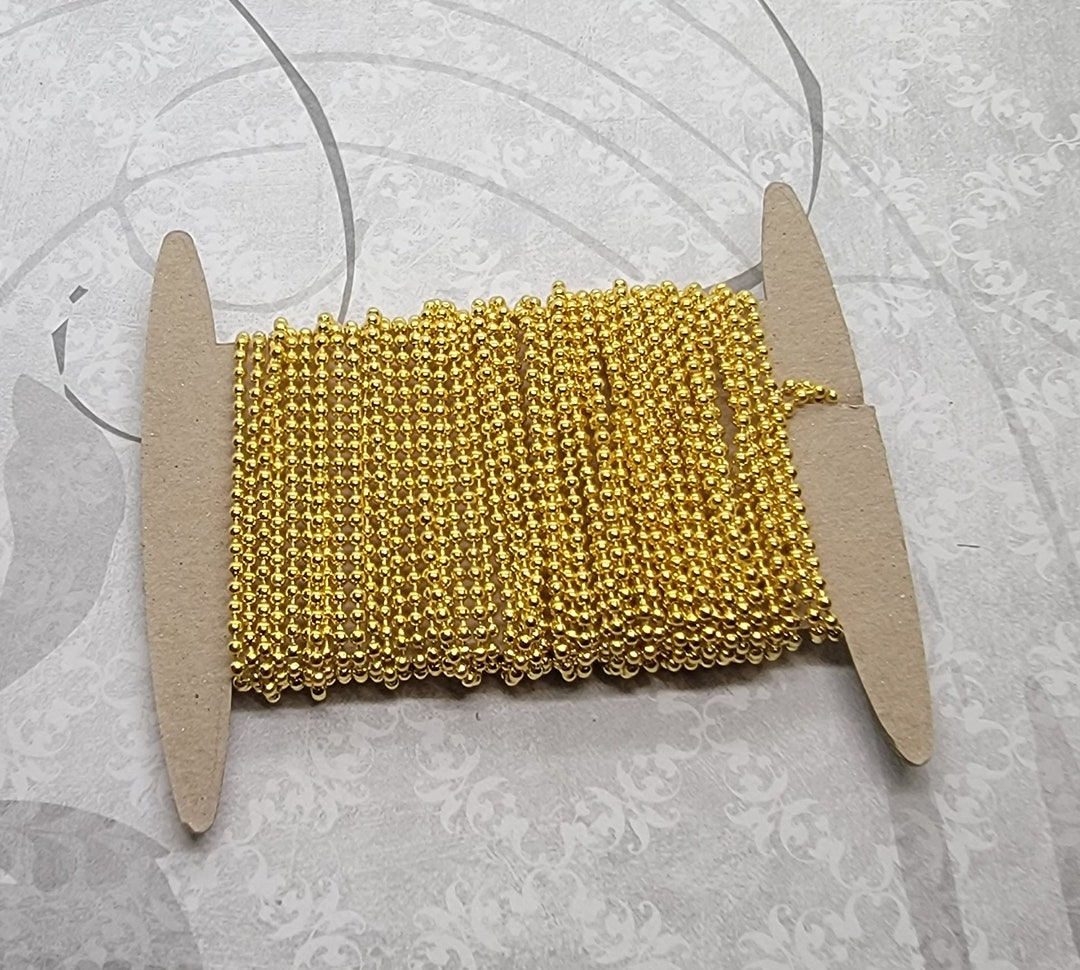 20 FEET - Bright Gold 2mm Ball Chain (1) - L1286 - Etsy