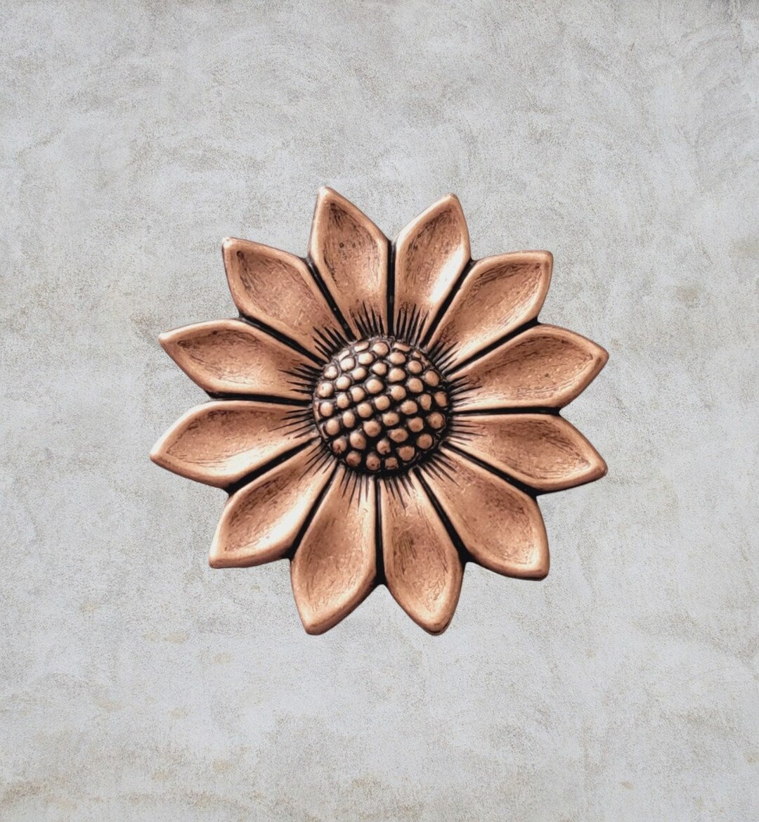 Large Oxidized Copper Sunflower X 1 - 0883COS - Etsy