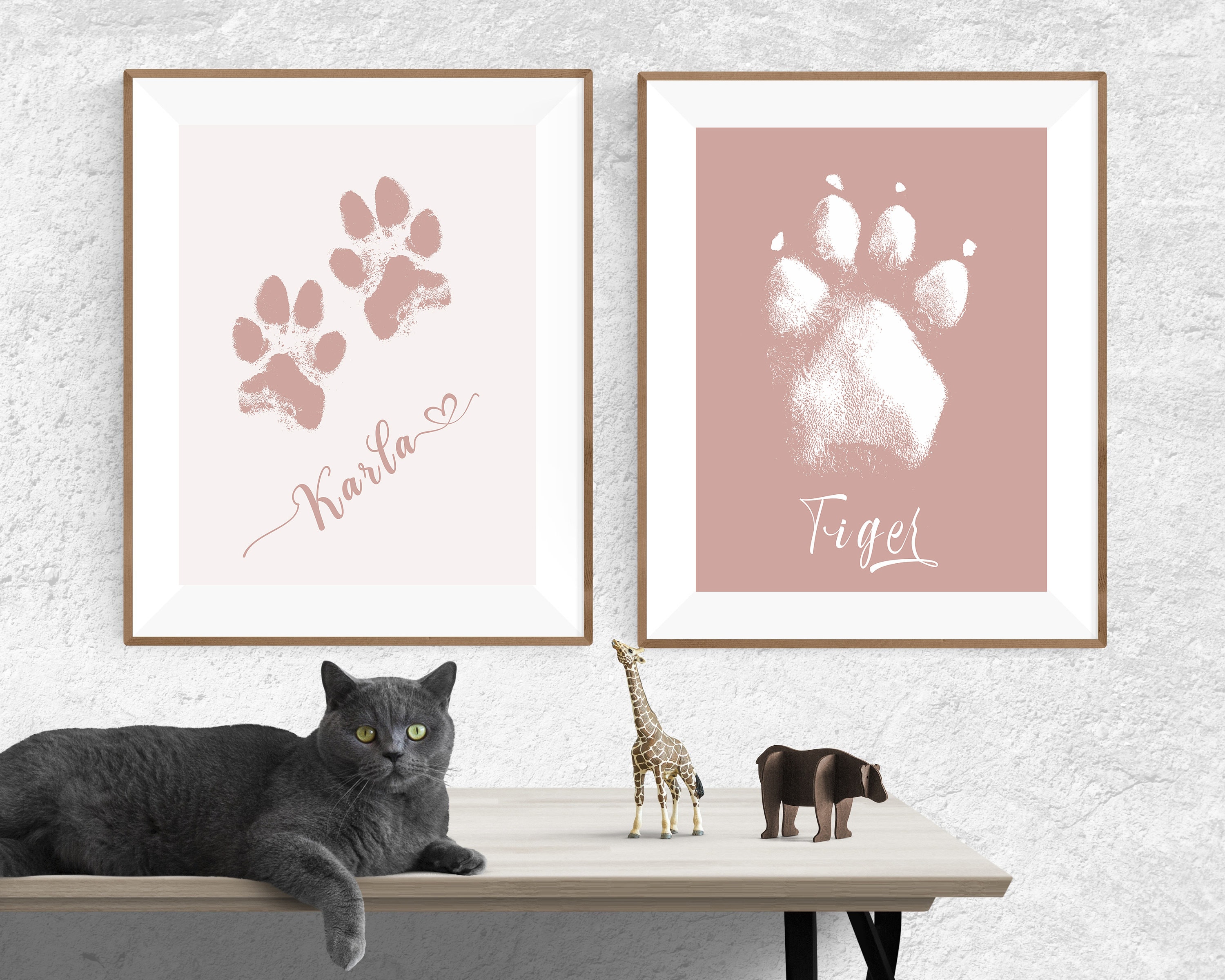 Actual Paws Paw Print Custom Picture From Photo, Clay, Ink, Real Dog ...