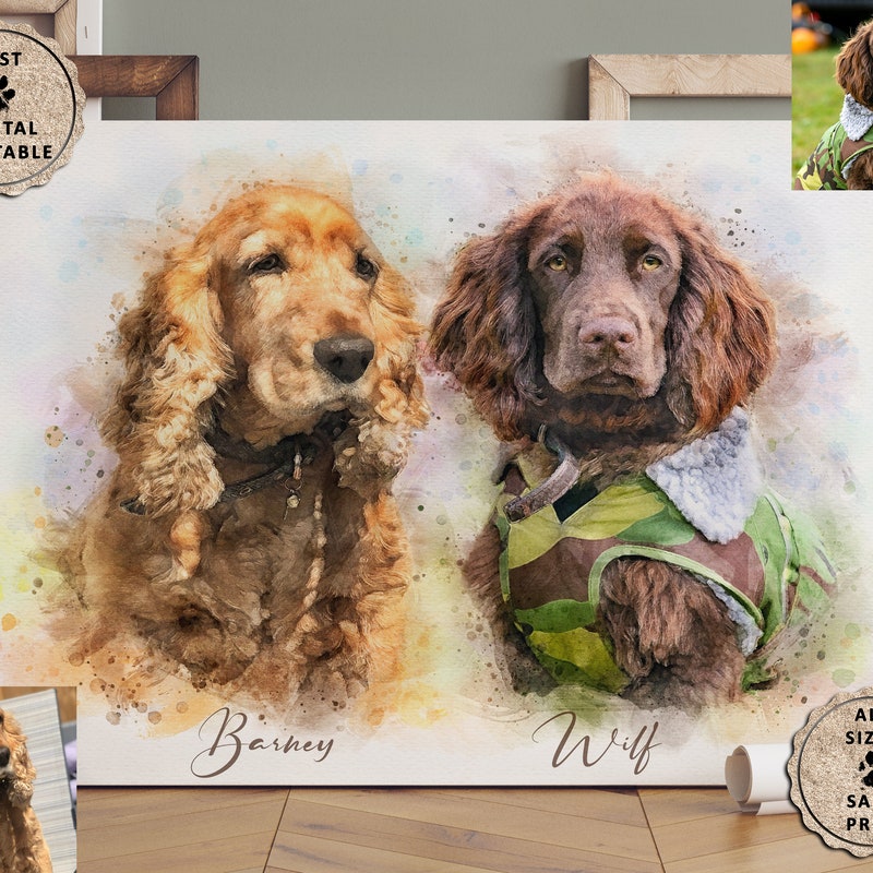 Paintings of Dogs - Etsy