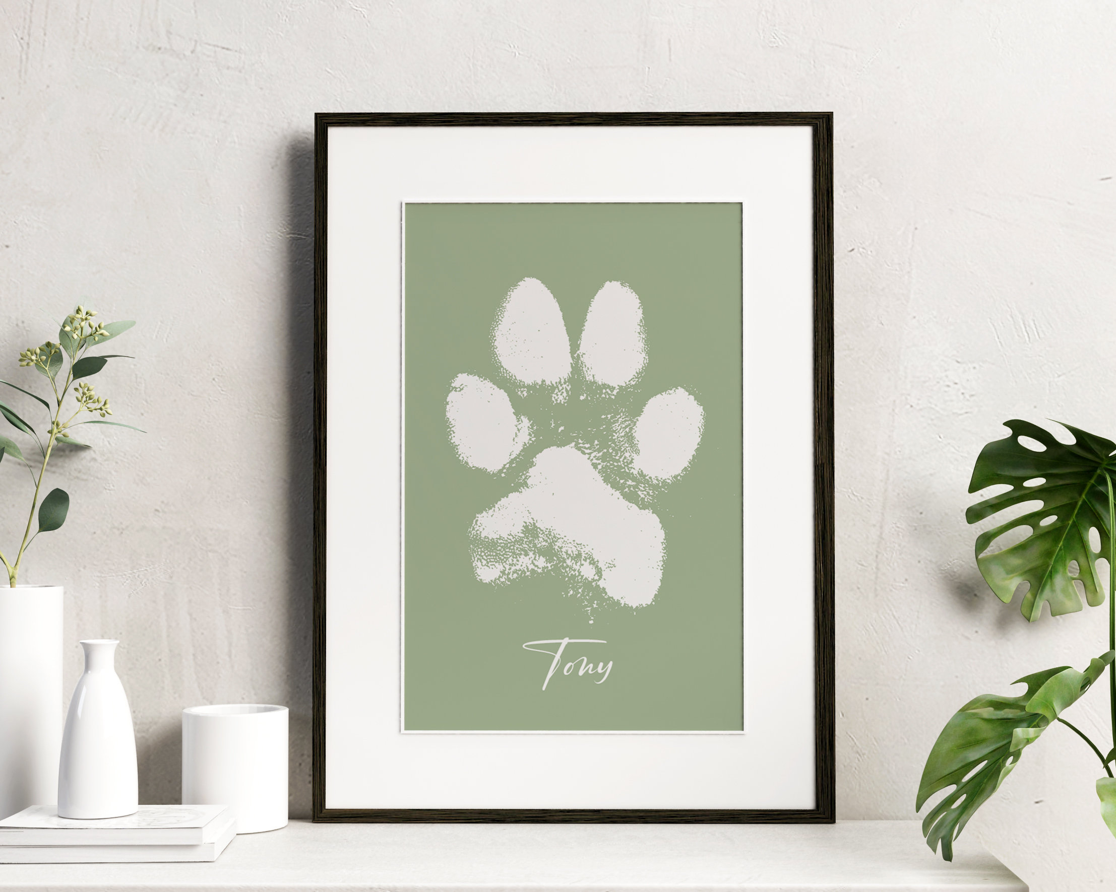 Actual Paws Paw Print Custom Picture From Photo Clay Ink | Etsy
