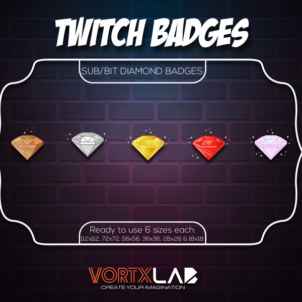 Twitch Sub Badges Free - Etsy