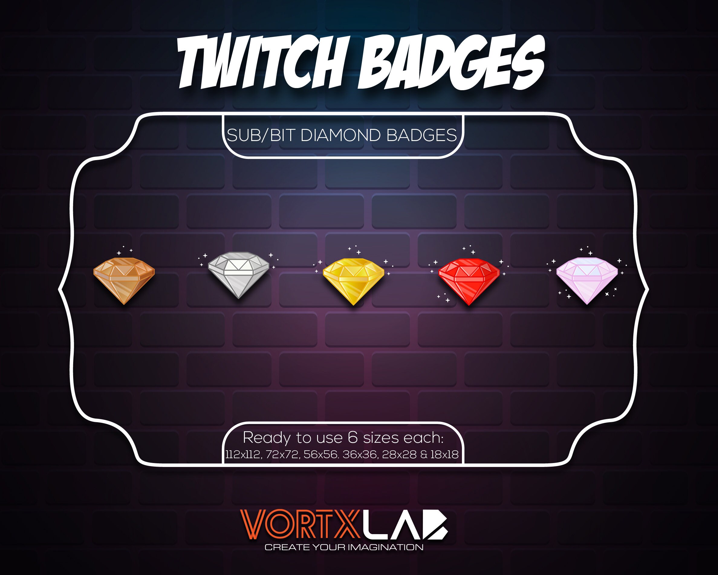 Twitch Sub/bit Badges / Diamond Ready to Use - Etsy