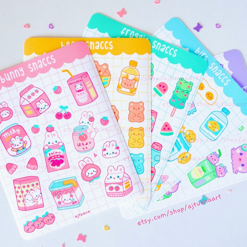 Japanese Snack Stickers - Etsy