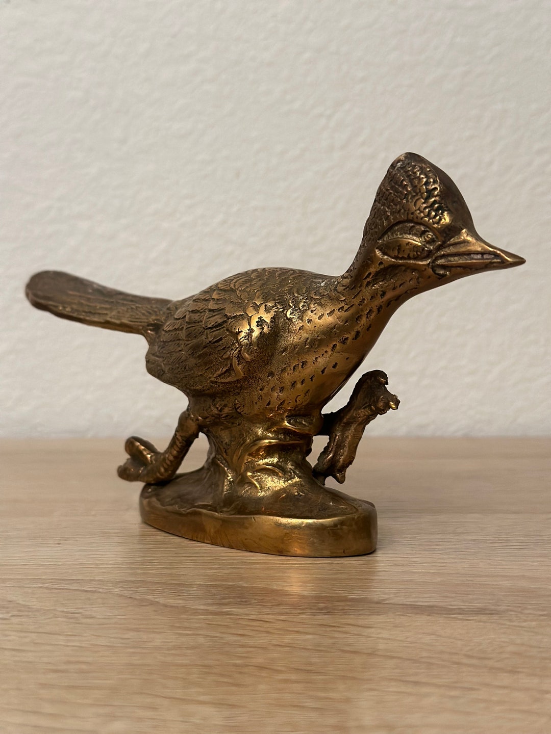 Vintage Brass Roadrunner Figurine, 1970s Collectable Vintage Brass Bird - Etsy