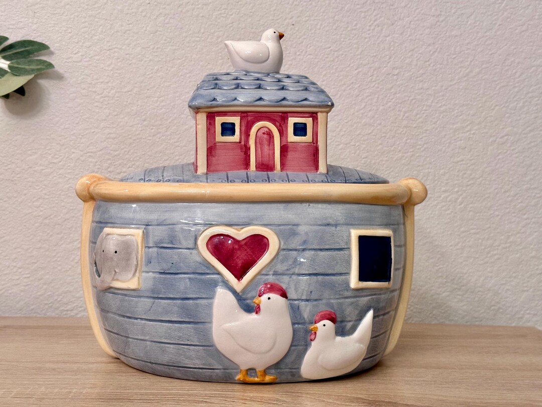 Vintage Cookie Jar, Noah’s Ark Ceramic Cookie Jar, Vintage Cookie Jar, Gift for Baker - Etsy