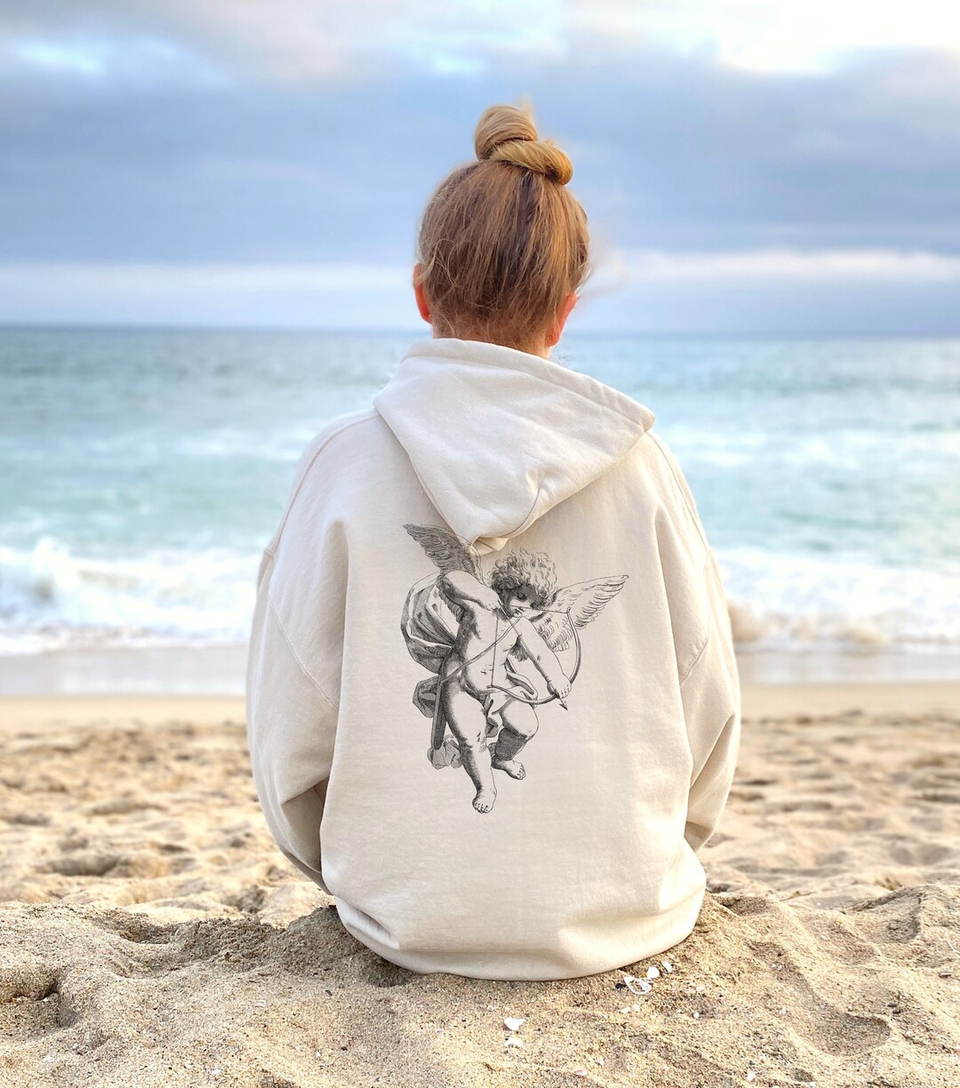 Cherub Angel Hoodie | Vintage Aesthetic | Angel Sweatshirt | Fairycore ...