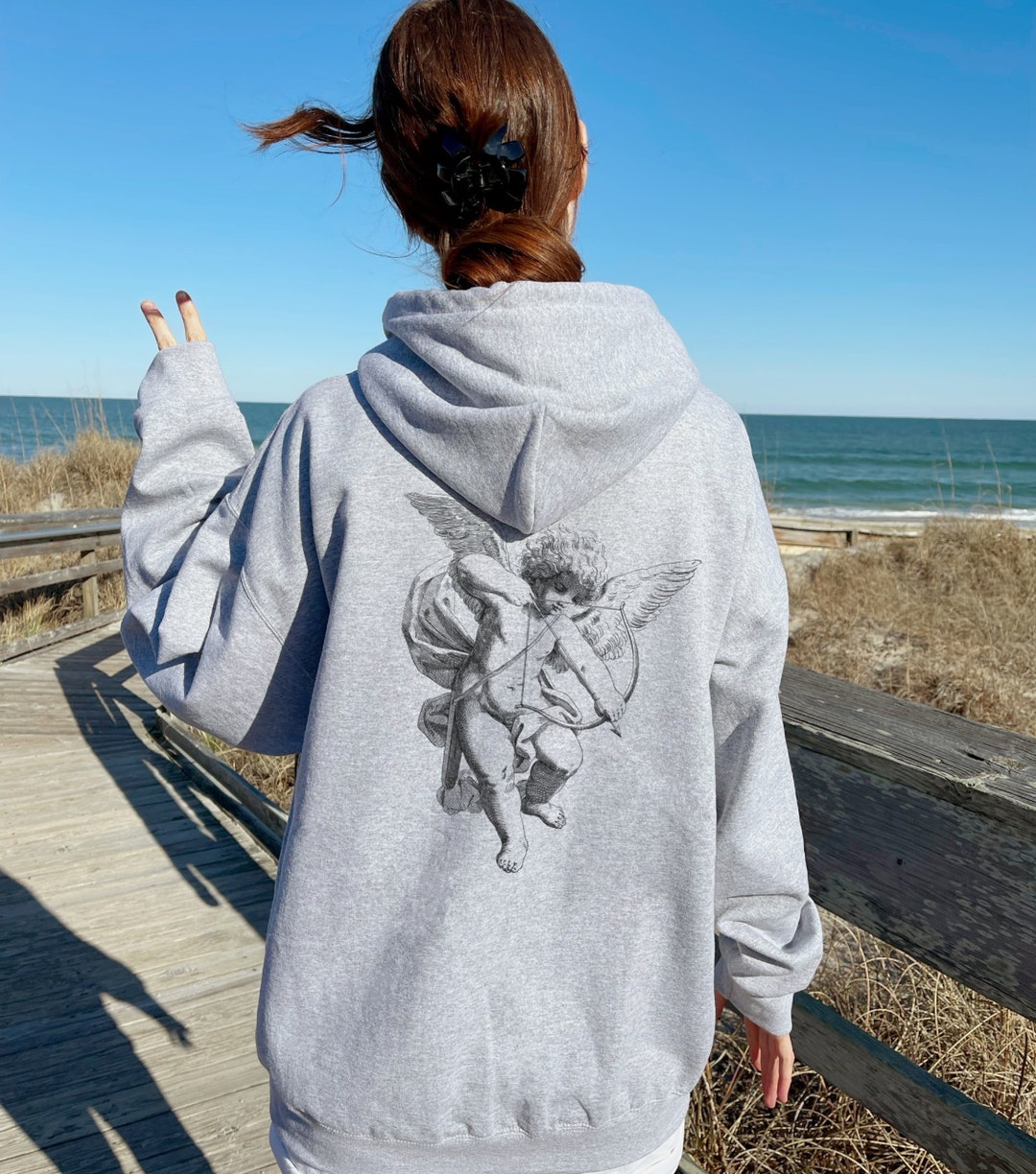 Cherub Angel Hoodie Vintage Aesthetic Angel Sweatshirt Fairycore ...