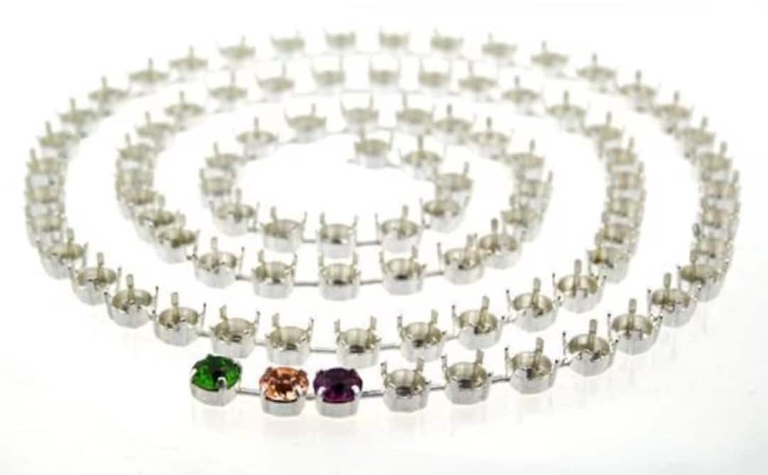 Silver 8mm Empty Cup Chain: DIY Crystal Necklace, Bracelet Base, FK42 ...