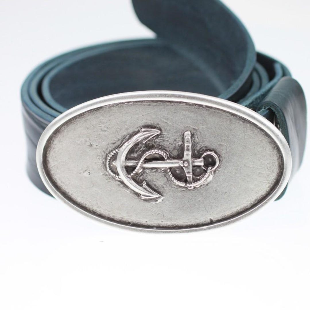 Antique Silver Anchor Belt Buckle: Nautical Pewter Accessory, GS333 AS ...