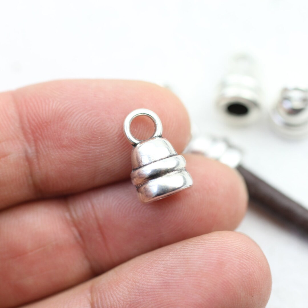 10 Tassel Caps, Leather End Caps, Cord End Caps, Bracelets, Necklaces ...