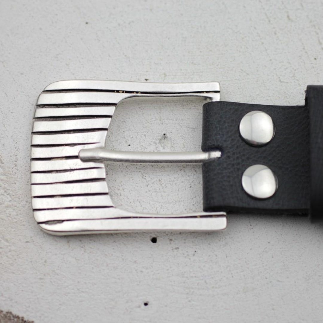 Silver Belt Buckle, Modern Belt Buckle, Rectangle Belt Buckle, Casual ...