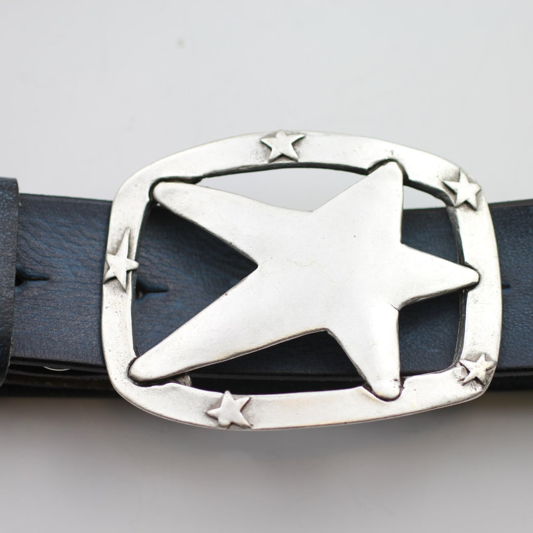 Star Belt Buckle, Western Belt Buckle, West Star Belt Buckle, Silver ...