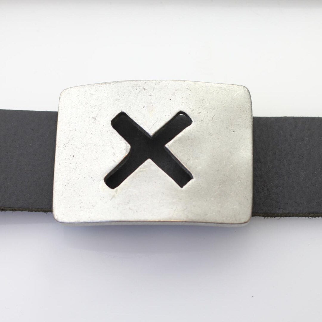 Silver Plated Buckle, Maths Cross Belt Buckle, Minimalist Buckle ...