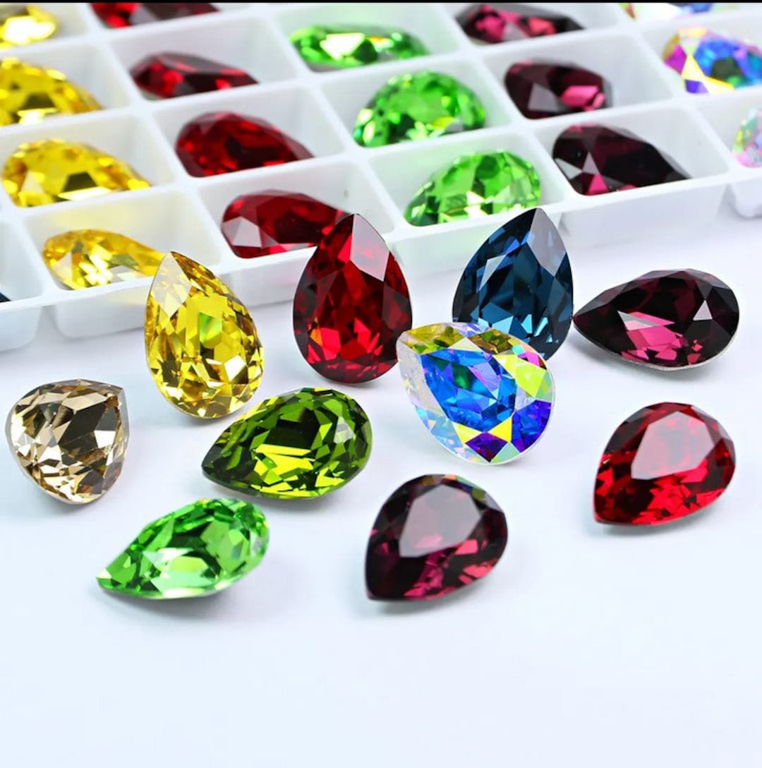 Swarovski Crystal 4320 Pear Fancy Rhinestones, 14x10mm Swarovski and ...
