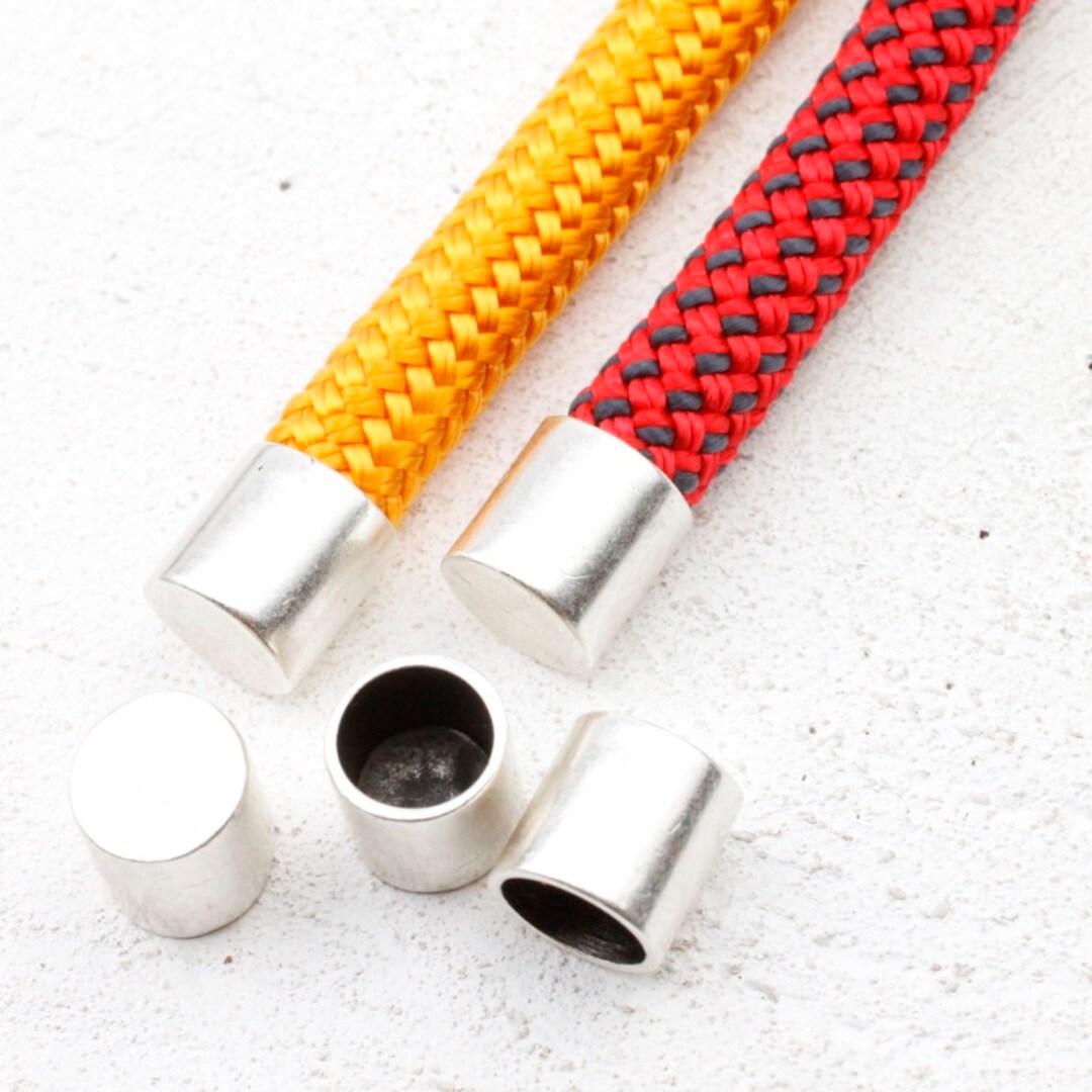 10 End Caps for Round Leather Cords, Paracord, Tassel Caps, Necklace ...