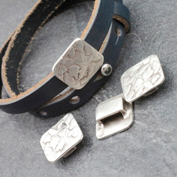 10 Slider Beads Metal Beads for Bracelet Square Beads for Leather Bracelet Making Jewelry Supplies Wholesale Jewelry Findings ZM620 AS Etsy