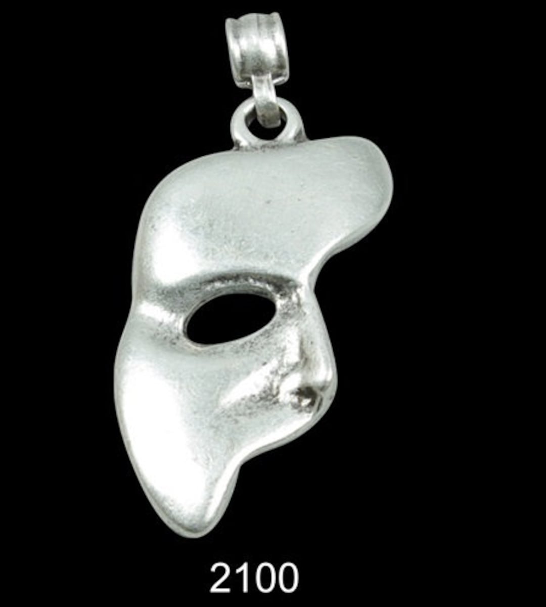 Silver Face Pendant, People Pendant, Face Mask Pendant, Silver Pendant ...