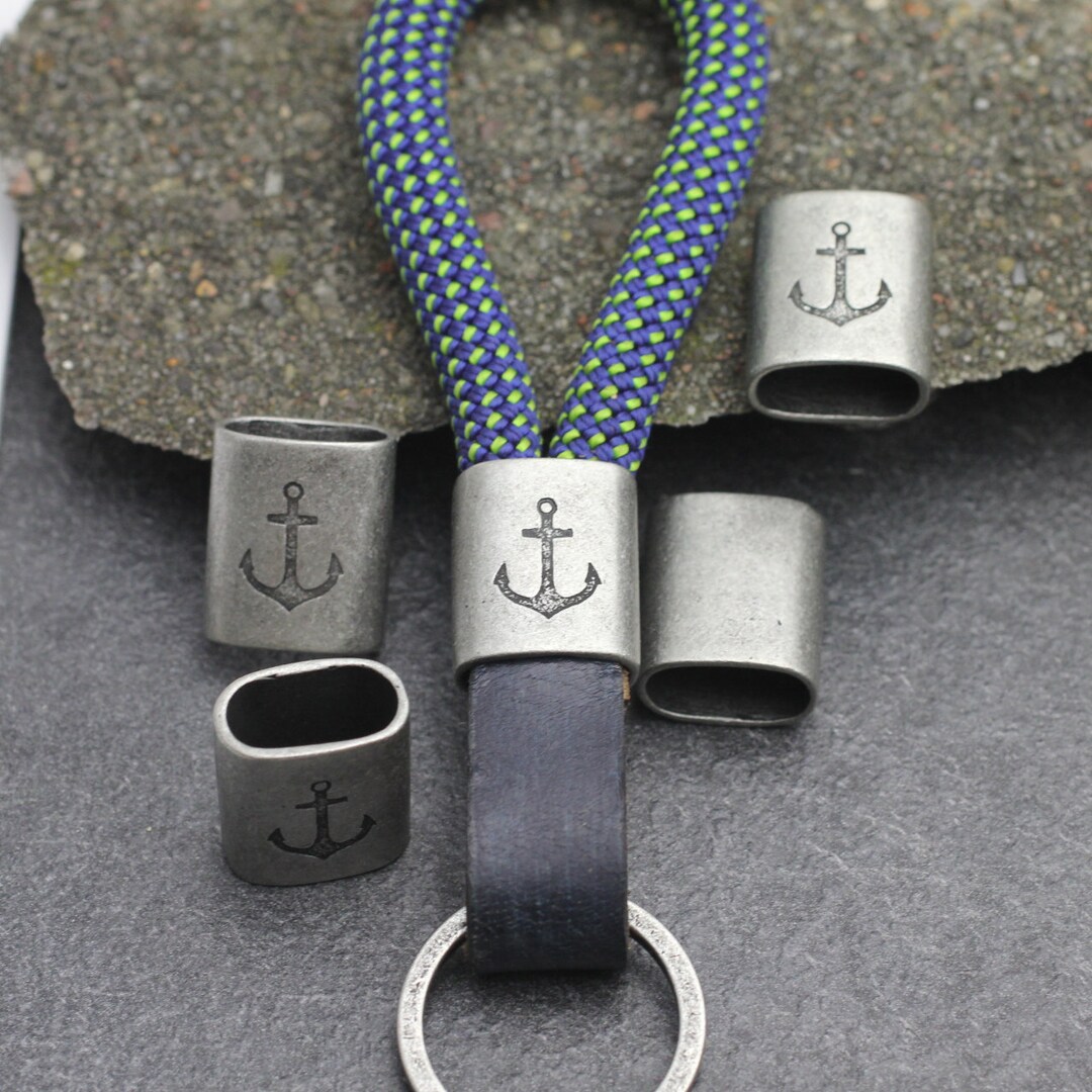 5 Anchor Keychain Findings, Keychain Slider Beads, Anchor Keychain ...