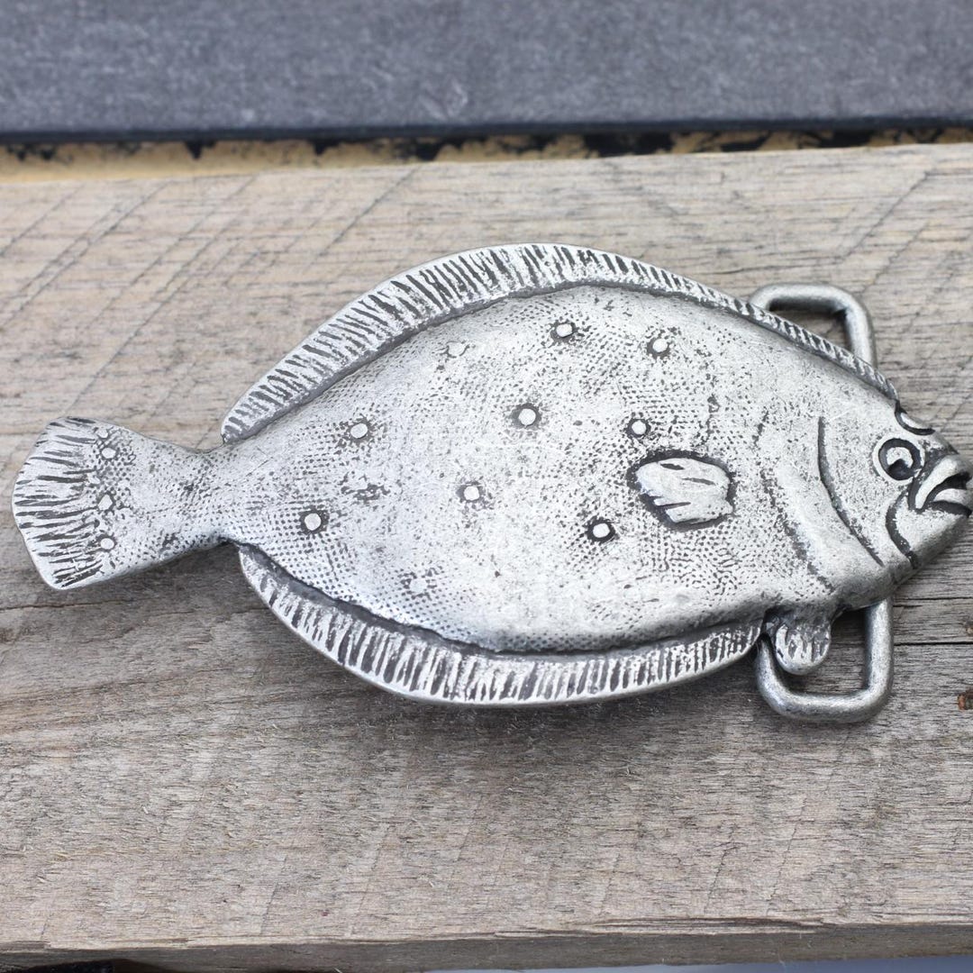Plaice Fish Belt Buckle, Fish Belt Buckle, Animal Belt Buckle, Tropical ...