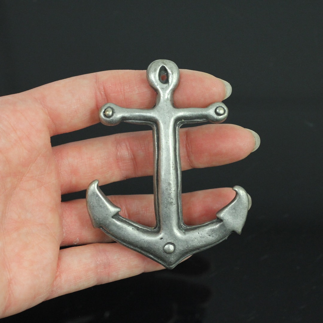 Dark Silver Anchor Belt Buckle for Snap Belt Nautical Belt - Etsy