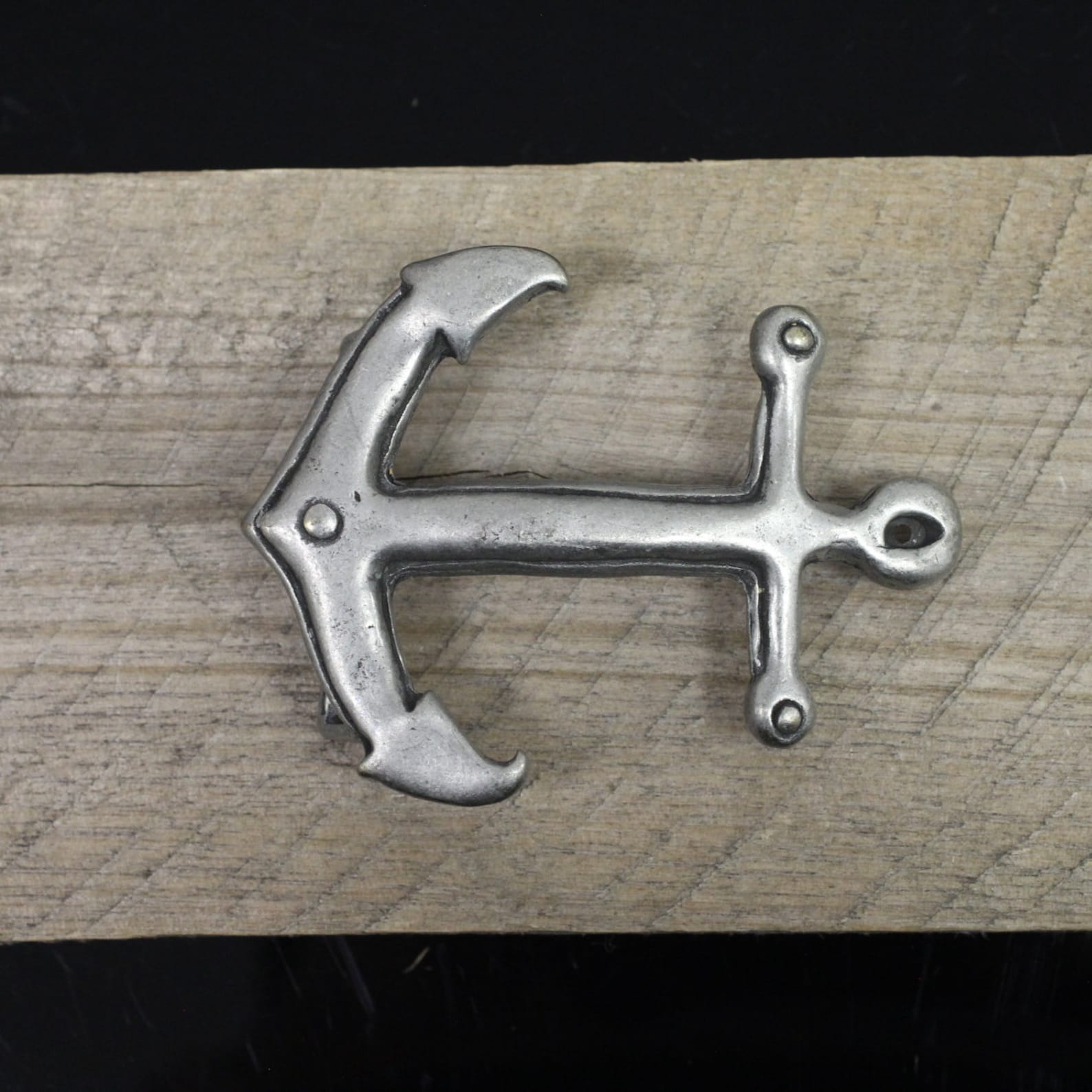 Dark Silver, Anchor Belt Buckle for Snap Belt, Nautical Belt Hardware ...