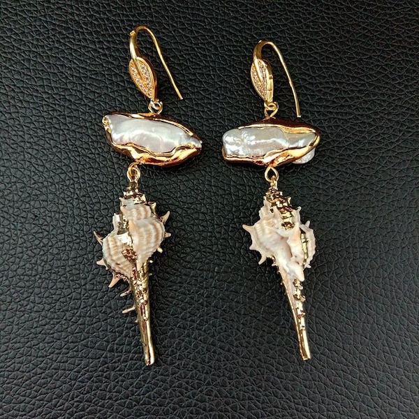 Seashell Earrings - Etsy