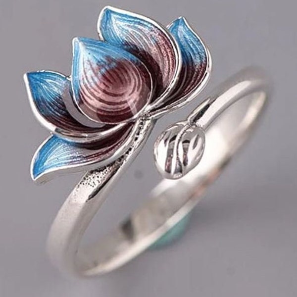 Lotus Flower Ring - Etsy