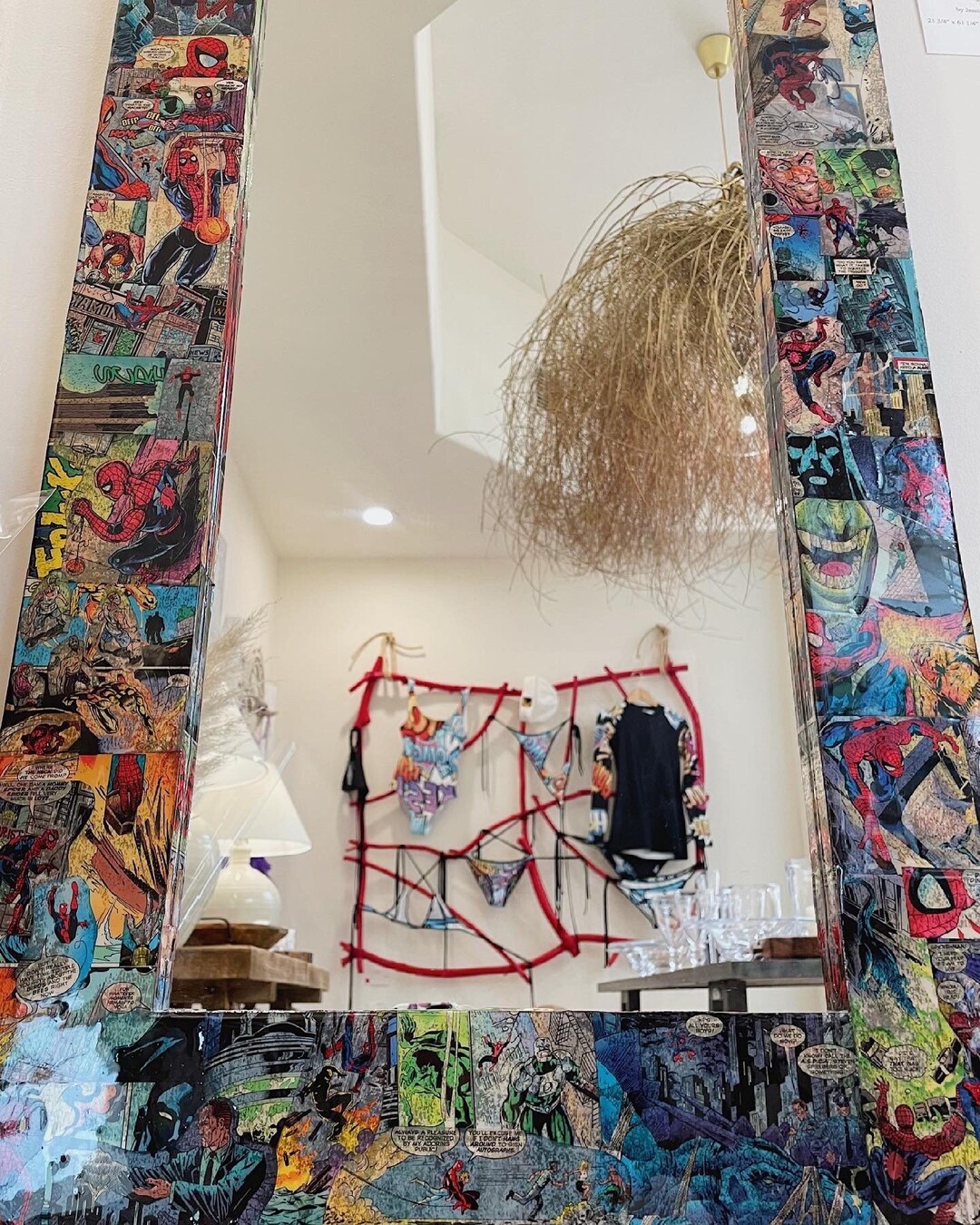 Vintage Spider-man Comic Book Mirror - Etsy