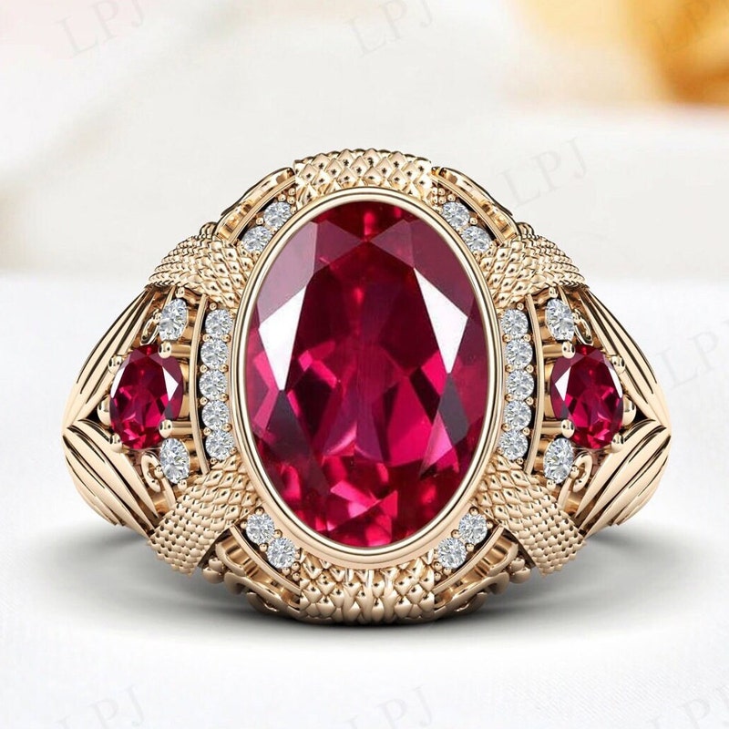 Mens Natural Ruby Ring - Etsy