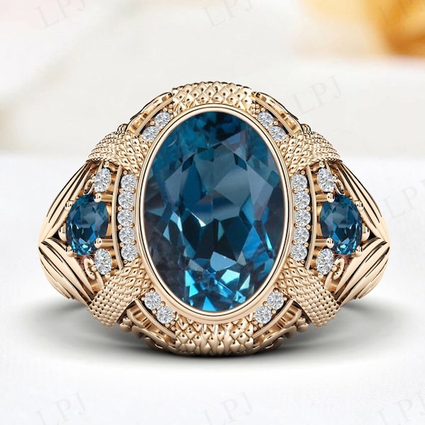 Mens Topaz Ring - Etsy
