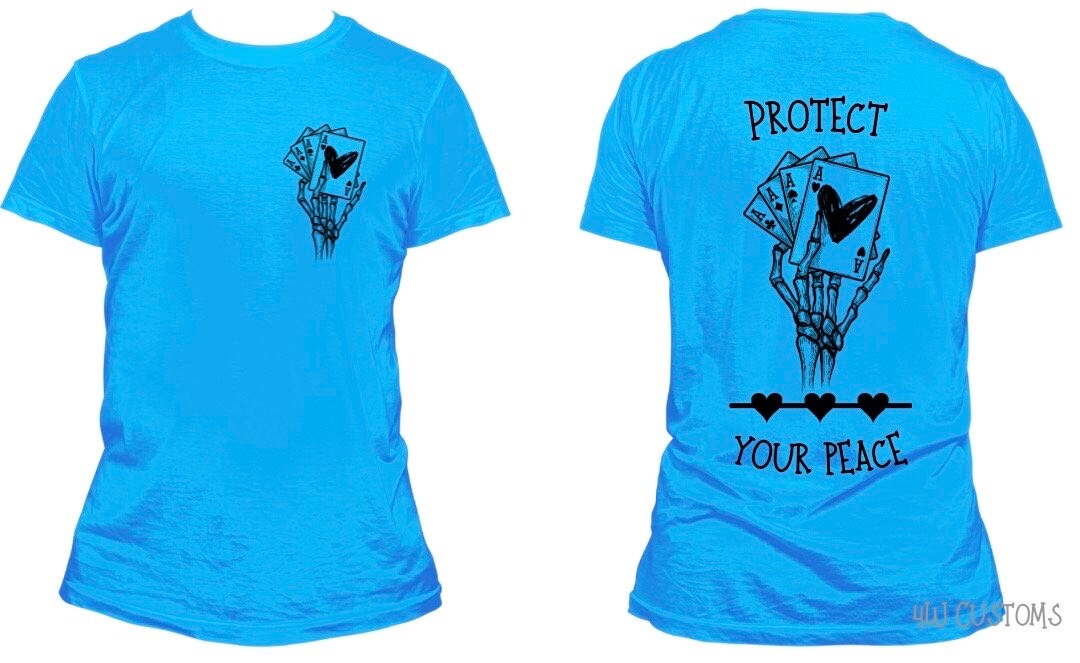 Protect Your Peace Skeleton Hand Holding Deck of Cards - Etsy