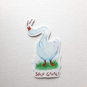 Silly Goose Sticker - Etsy