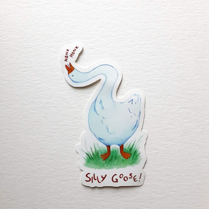 Silly Goose Sticker - Etsy