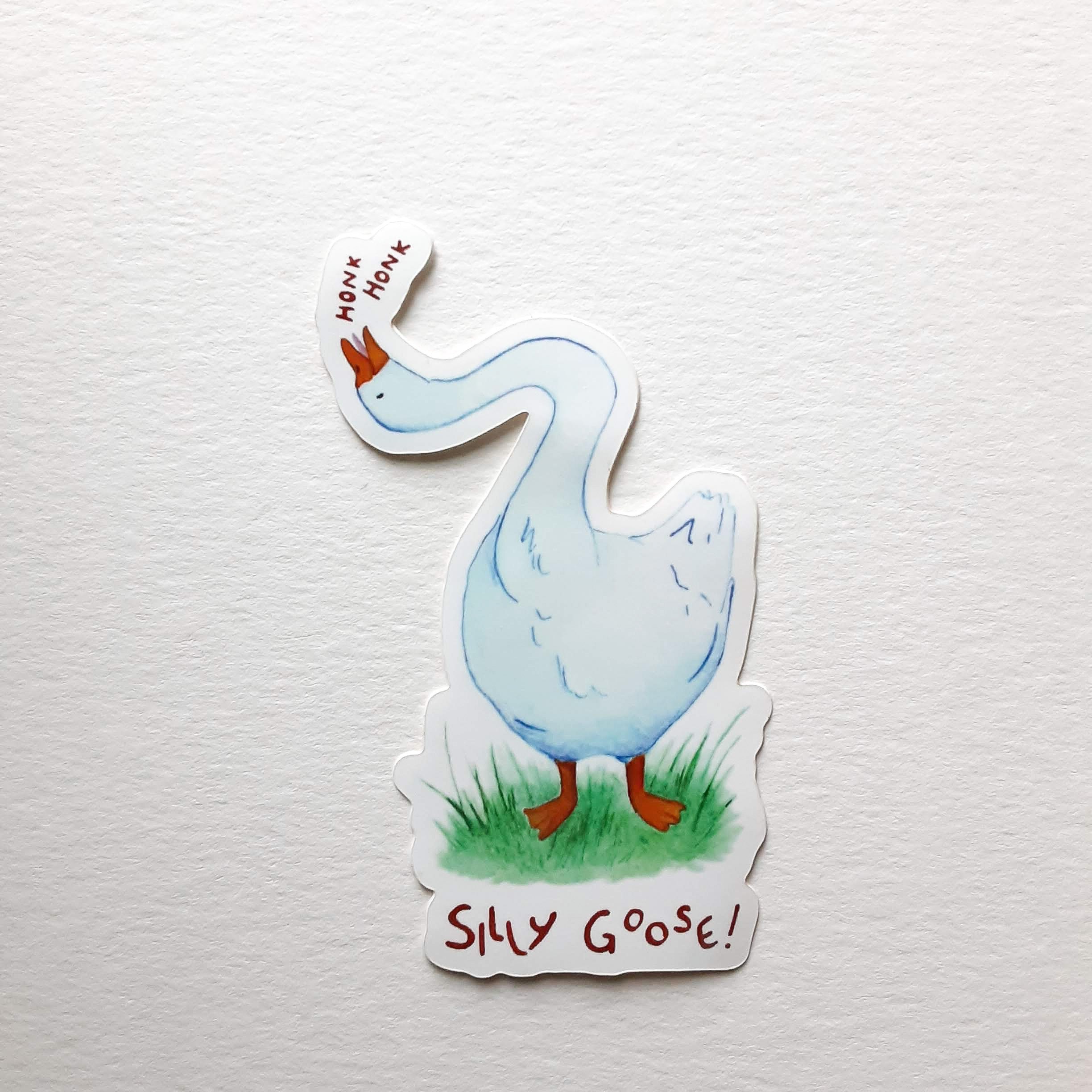 Silly Goose Sticker - Etsy