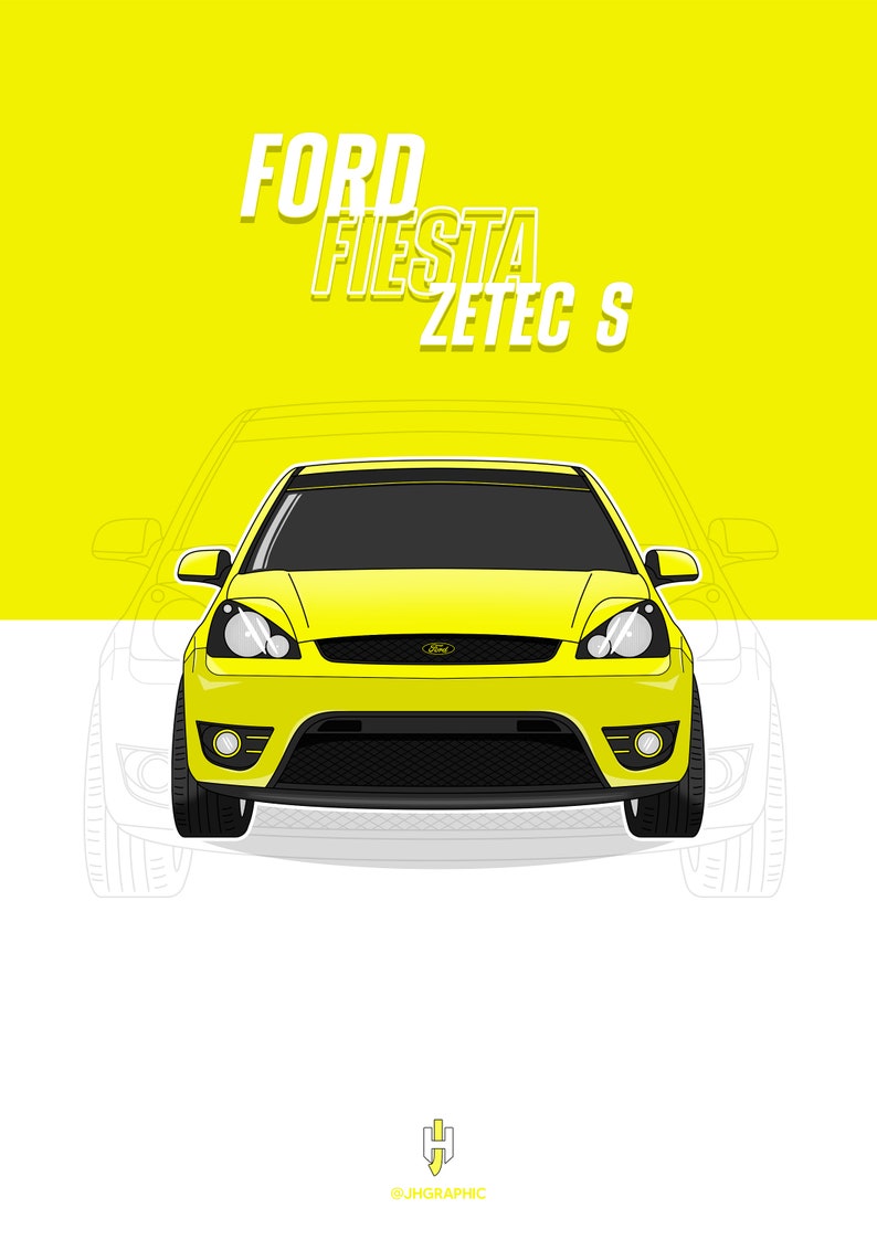 Ford Fiesta ST150/ Zetec S Illustration A4 Poster Fiesta ST - Etsy
