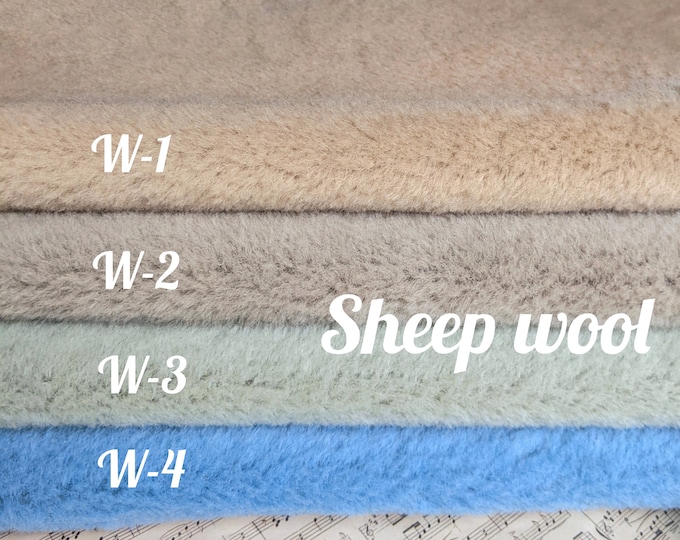 Sheep Wool. 1/8 (14*20in) German Fabric for Teddy Making. Dense ...
