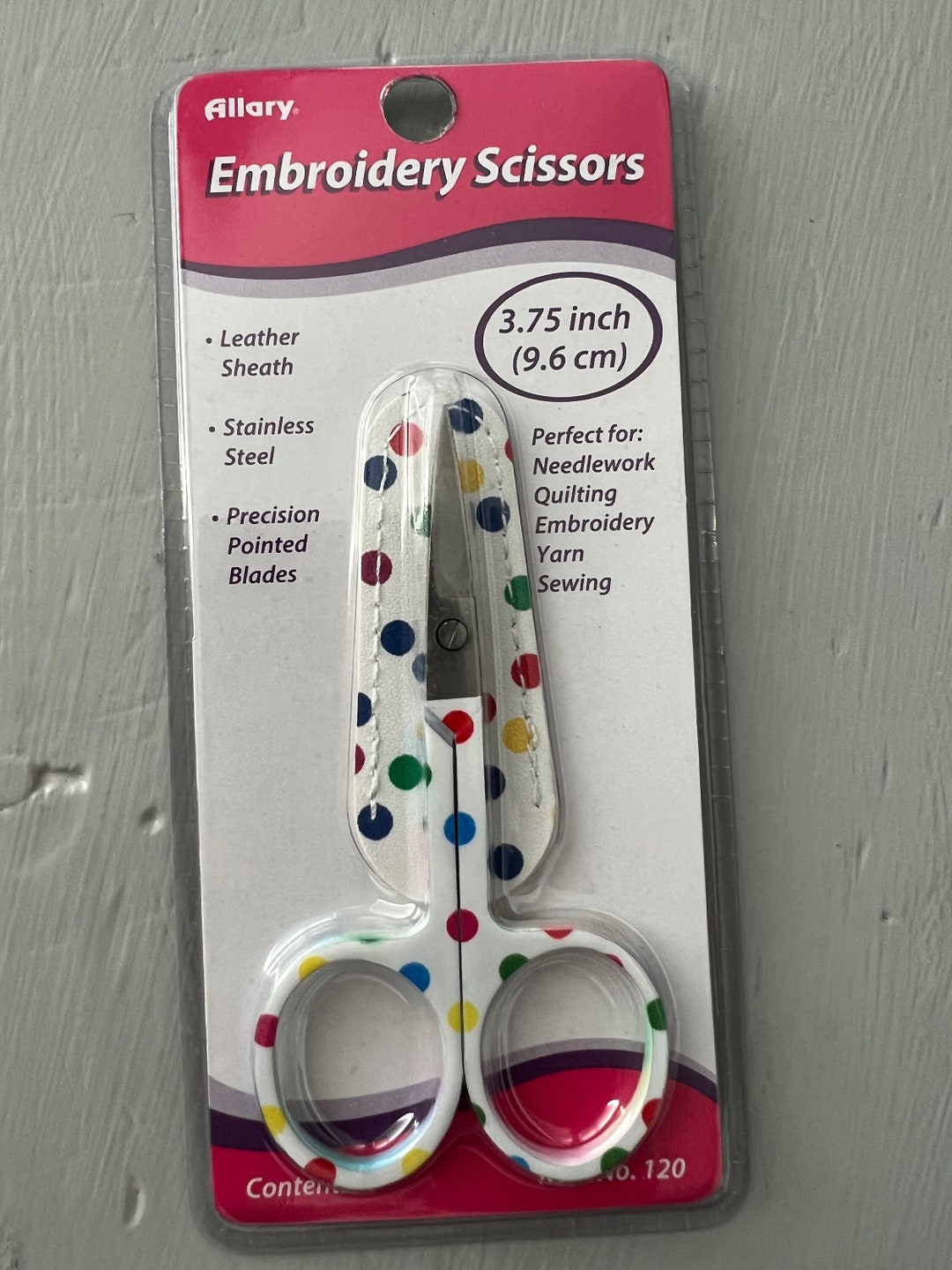 White Polka Dot Scissors With Matching Sheath, 3.75" Long - Etsy