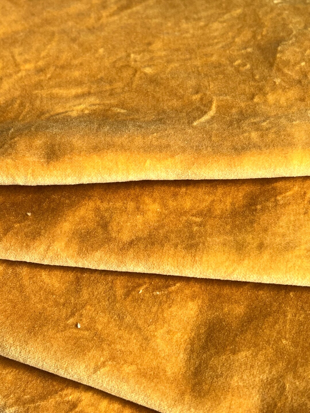 Hand Dyed Velveteen Gold Color, 18"x21" - Etsy