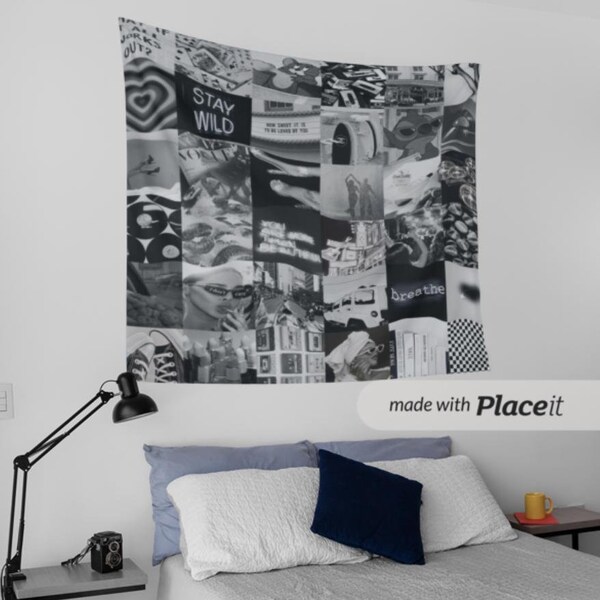 Black and White Tapestry - Etsy