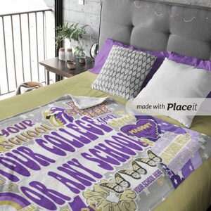 Custom College Blanket Option 3 | Custom Blanket | College Blanket ...