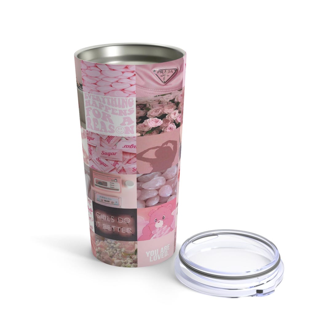 Color Block Light Pink Tumbler Light Pink Tumbler Color Block Tumbler ...