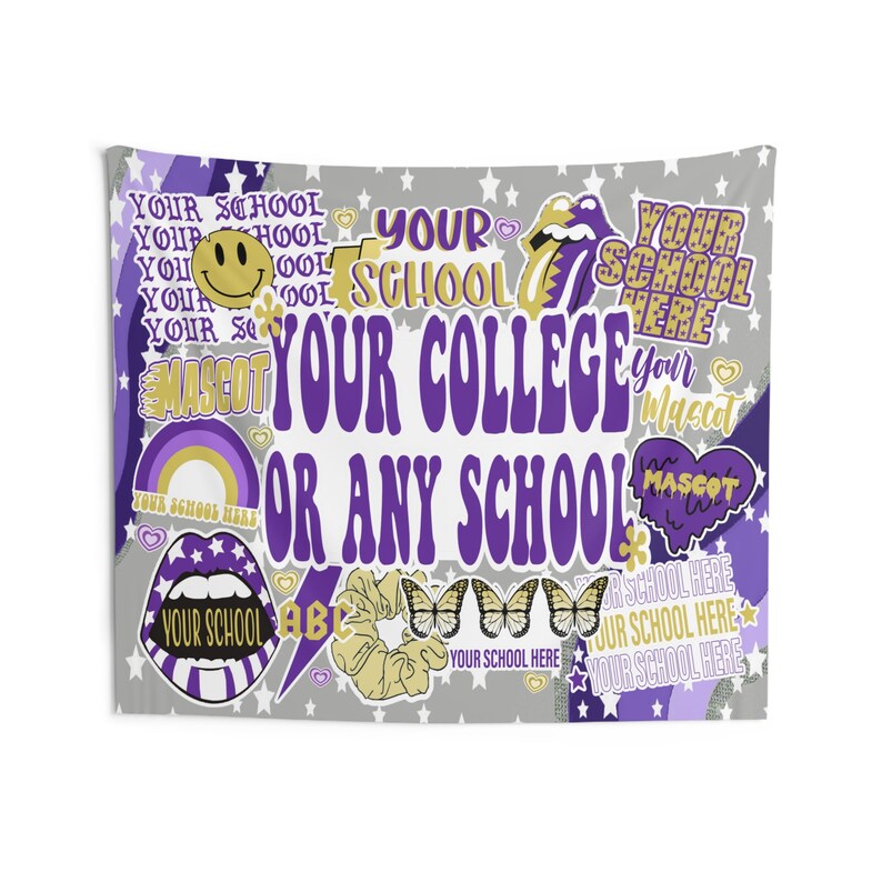 Custom College Tapestry Option 3 | Custom Tapestry | Custom Wall Decor ...