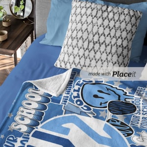 Custom College Blanket Option 1 | Custom Blanket | College Blanket ...