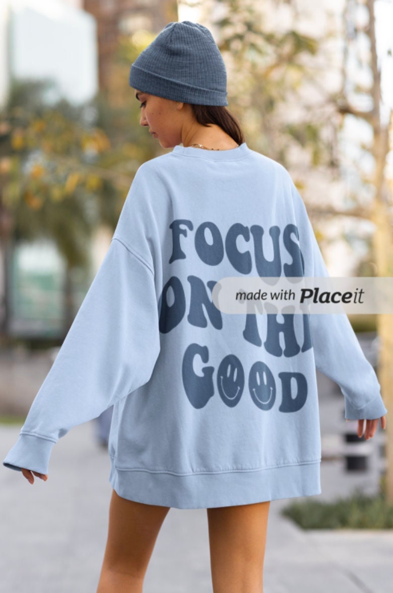 Focus on the Good Crewneck | Aesthetic Crewneck | Positivity Crewneck ...