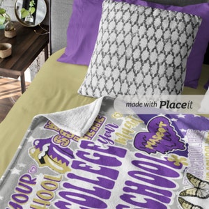 Custom College Blanket Option 3 | Custom Blanket | College Blanket ...