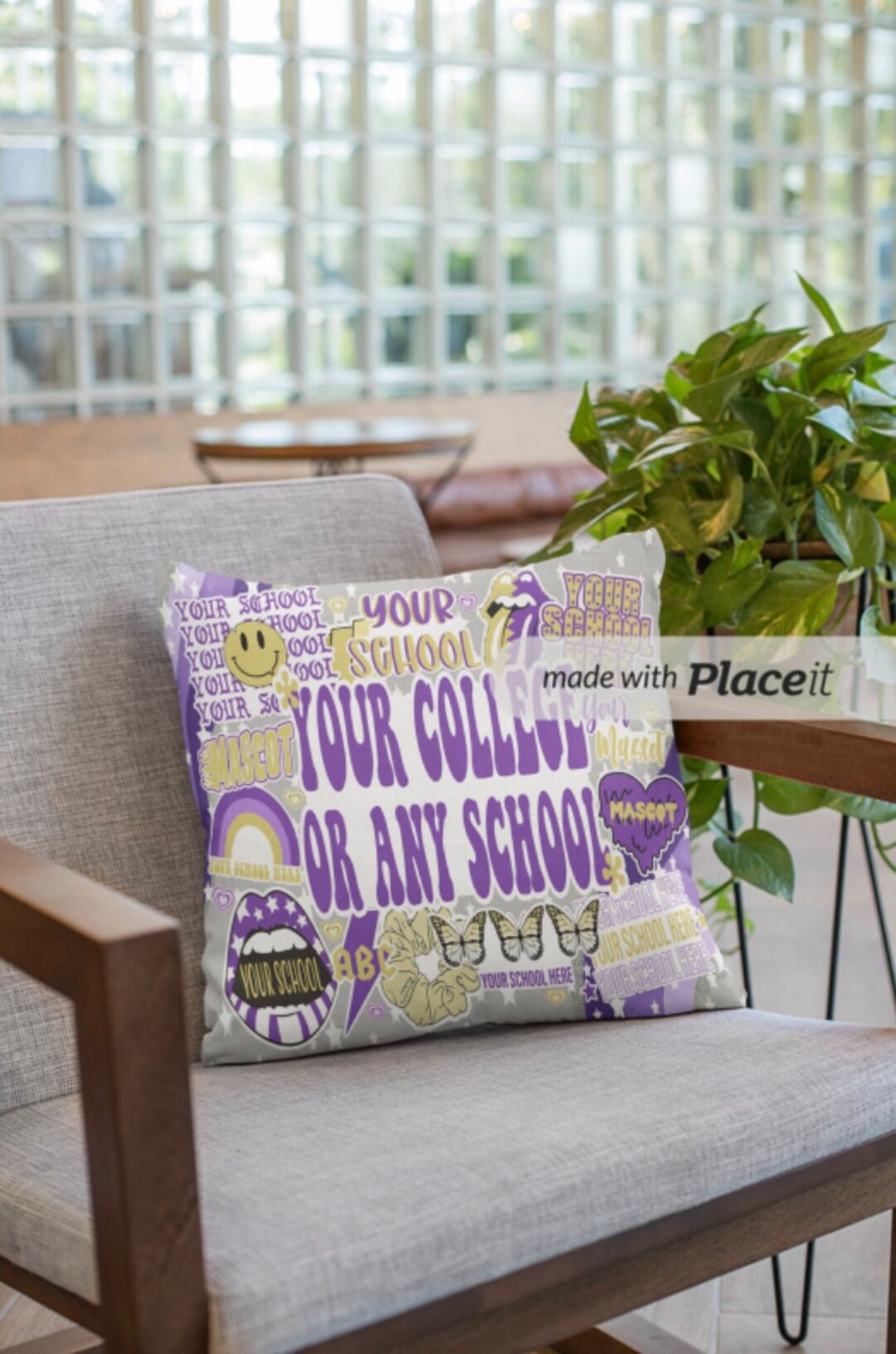 Custom College Pillow Option 3 | Custom Pillow | Custom Throw Pillow ...