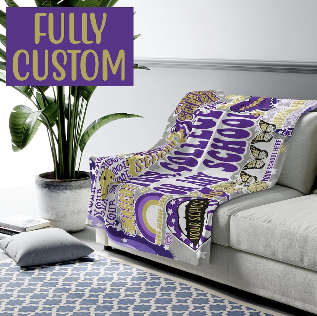 Fully Custom School Blanket Option 3 | Custom Blanket | School Blanket ...